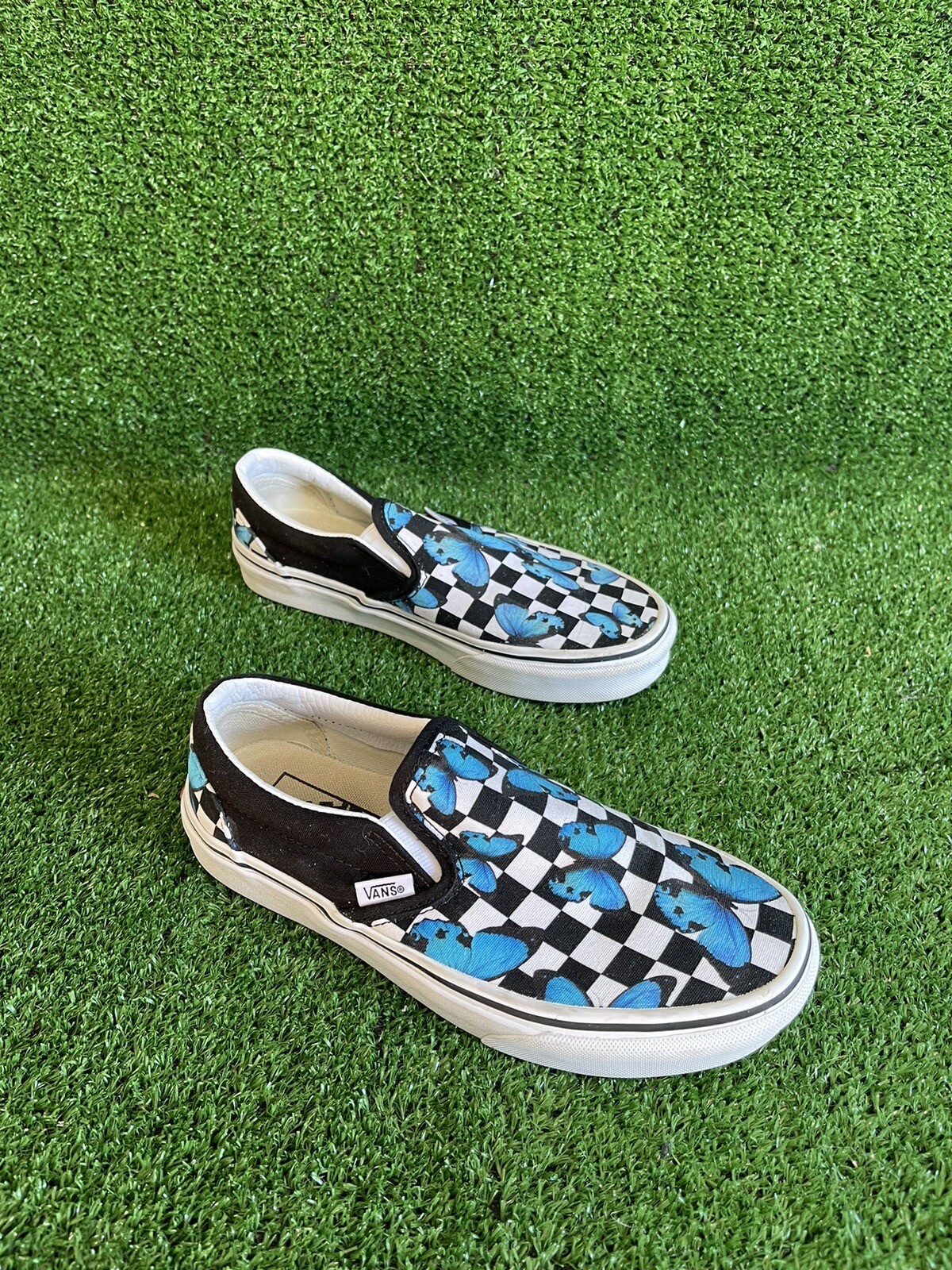 Vans Classic Butterfly Checkerboard Slip On Men Size … - Gem