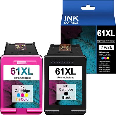 61-XL 61XL Ink Cartridges For HP Deskjet 2050 2510 2512 2514 2540 3050 ...