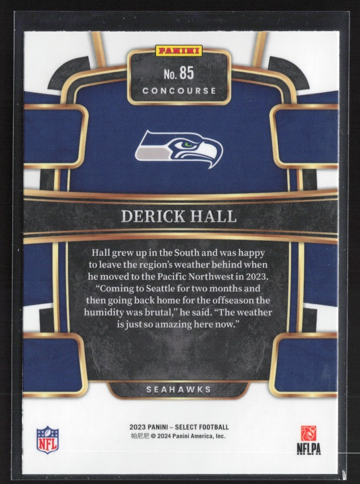 Derick Hall 2023 Panini Select Rookie Seattle Seahawks | eBay