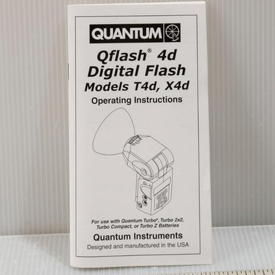 Quantum Bantam Battery Camera Q Flash T4D X4D Accessory Instructions ...
