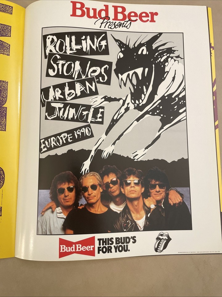 Rolling Stones 1990 Urban Jungle Europe Tour Program New/Old Dead Stock ...