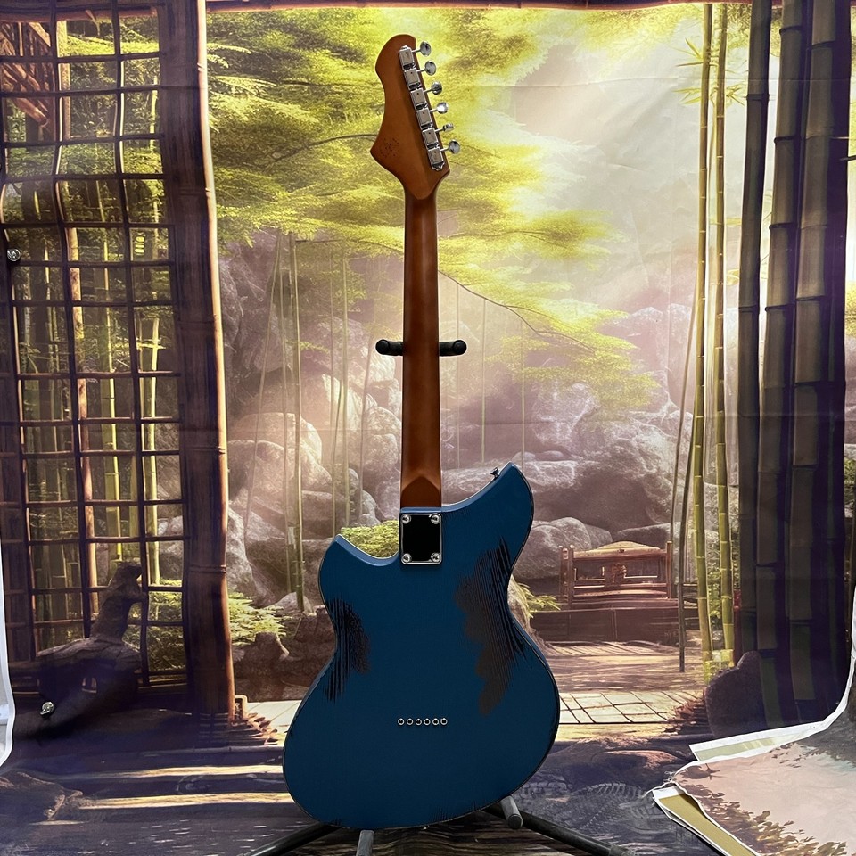 Free shipping Miris blue relics Electric Guitar semi-hollow F Hole High quality | eBay