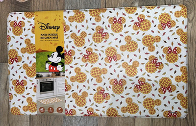 Disney Mickey Minnie Ears Pies Anti Fatigue Kitchen Mat 18x30” Fall ...