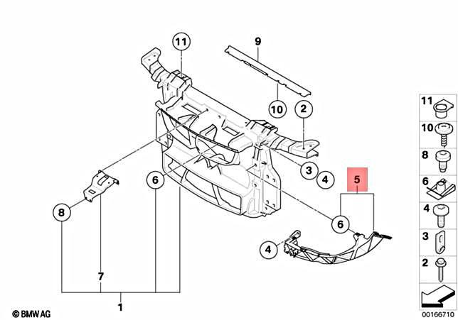 Genuine BMW E81 E82 E87 E88 118d 118i 120d Headlight Bracket Right ...