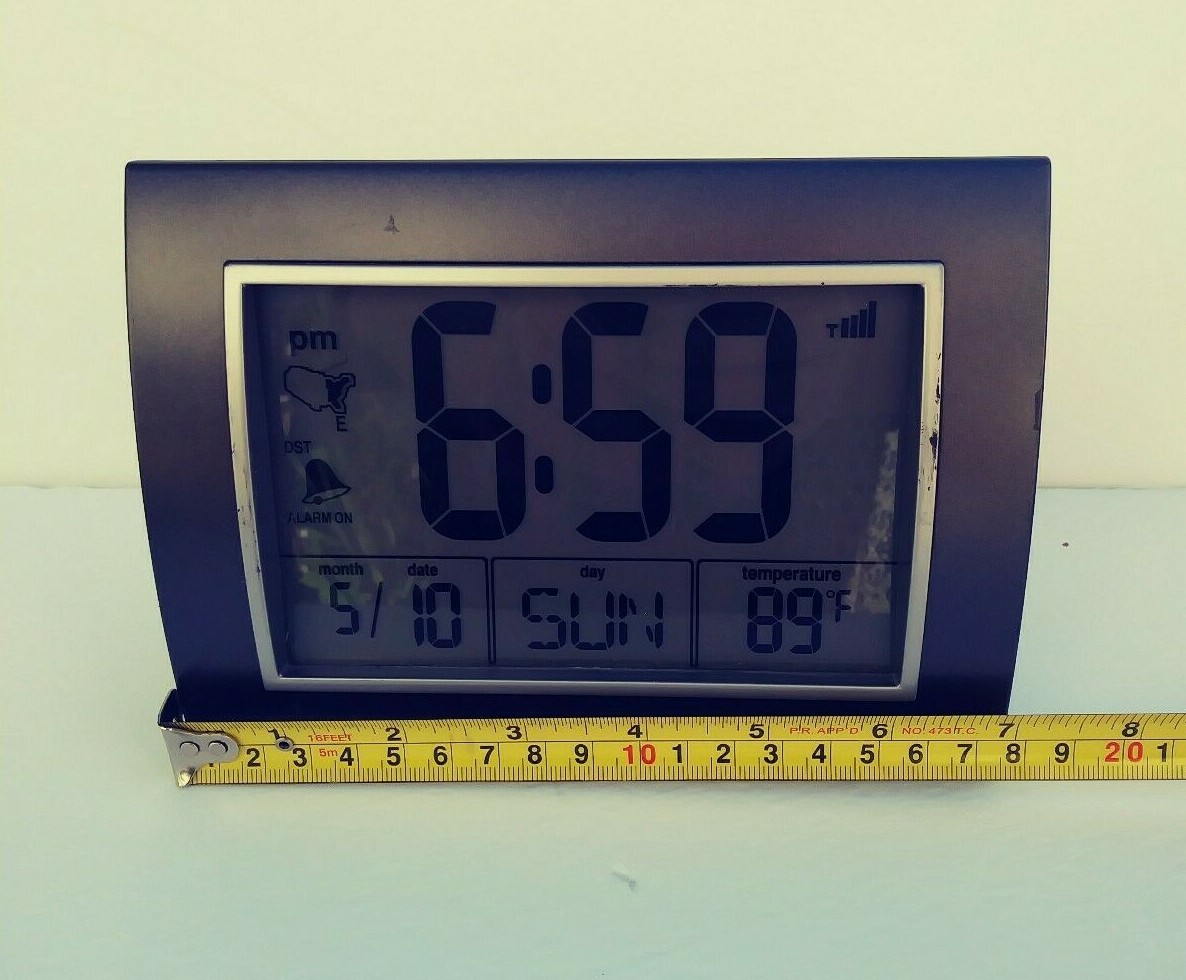 Acu-Rite Battery Operated 7 x 5" Digital Alarm Clock EUC | eBay