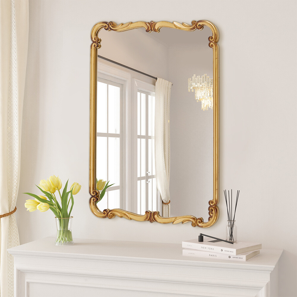 Gold Antique Mirror Wall Vega Antique Gold Wall Mirror Den Living