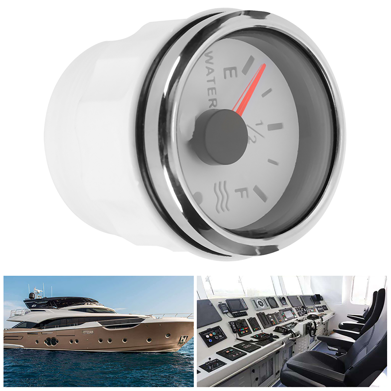 Blanc 52mm/2in Water Level Gauges 9‑32V DC Smart Alarm For Marine Boat ...