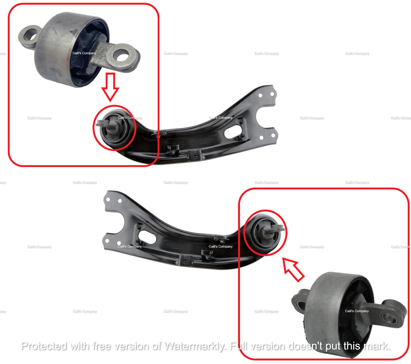 55274&55275-3W000 for 2pcs 2012 Hyundai Tucson Rear Lateral Control Arm ...
