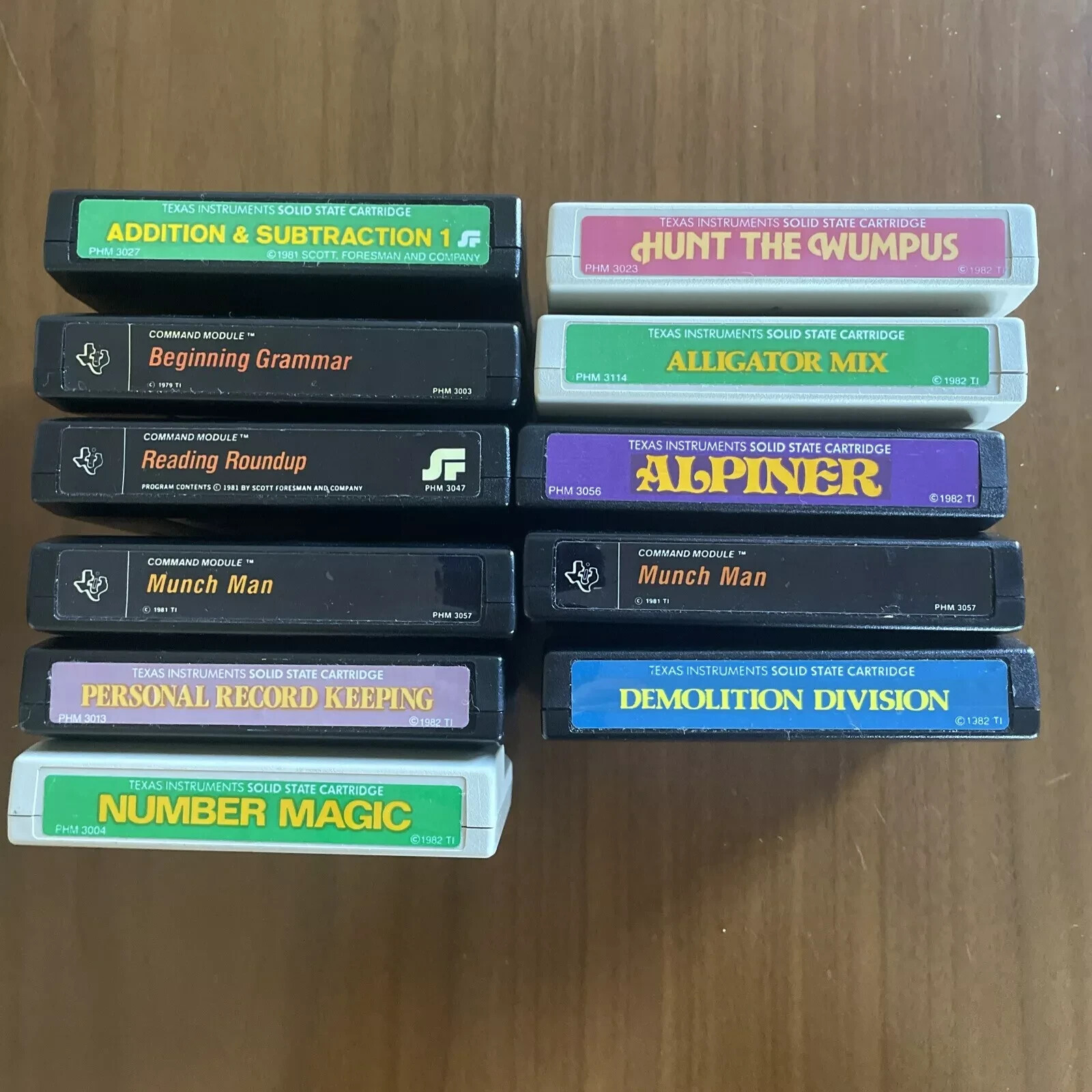 VTG Texas Instruments Computer TI-99/4a Game Lot Of 11 Alpiner Reading ...