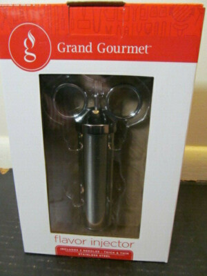Grand Gourmet Stainless Steel Flavor Injector with 2 Marinade Needles ...