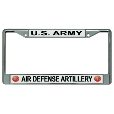 army air defense artillery military logo chrome license plate frame ...
