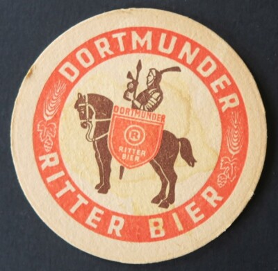 DORTMUNDER RITTER BEER beermat Bierdeckel 24 beer trestle | eBay
