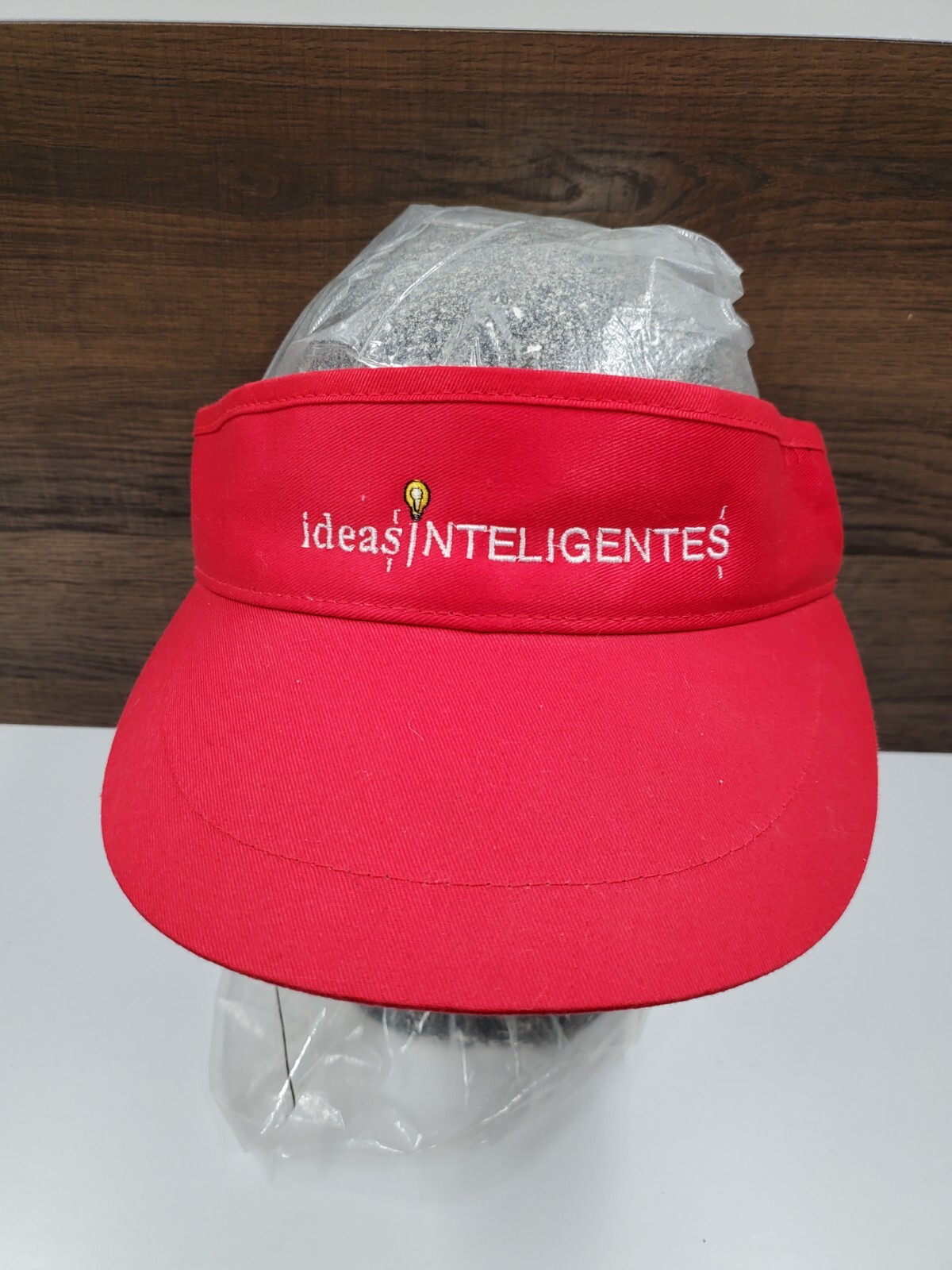 VINTAGE 90s Ideas Inteligentes Red Visor Hat Cap Stra… - Gem