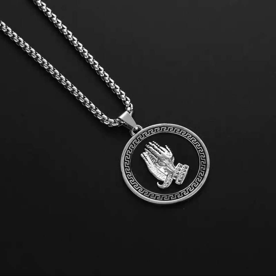 Lord's Prayer Praying Hands Pendant Religious Necklace For Men Women ...