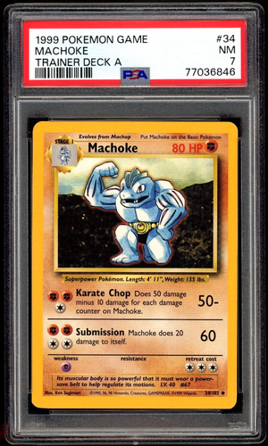 PSA 7 NM Machoke 34/102 Trainer Deck A RED BORDER Pokemon Card | eBay