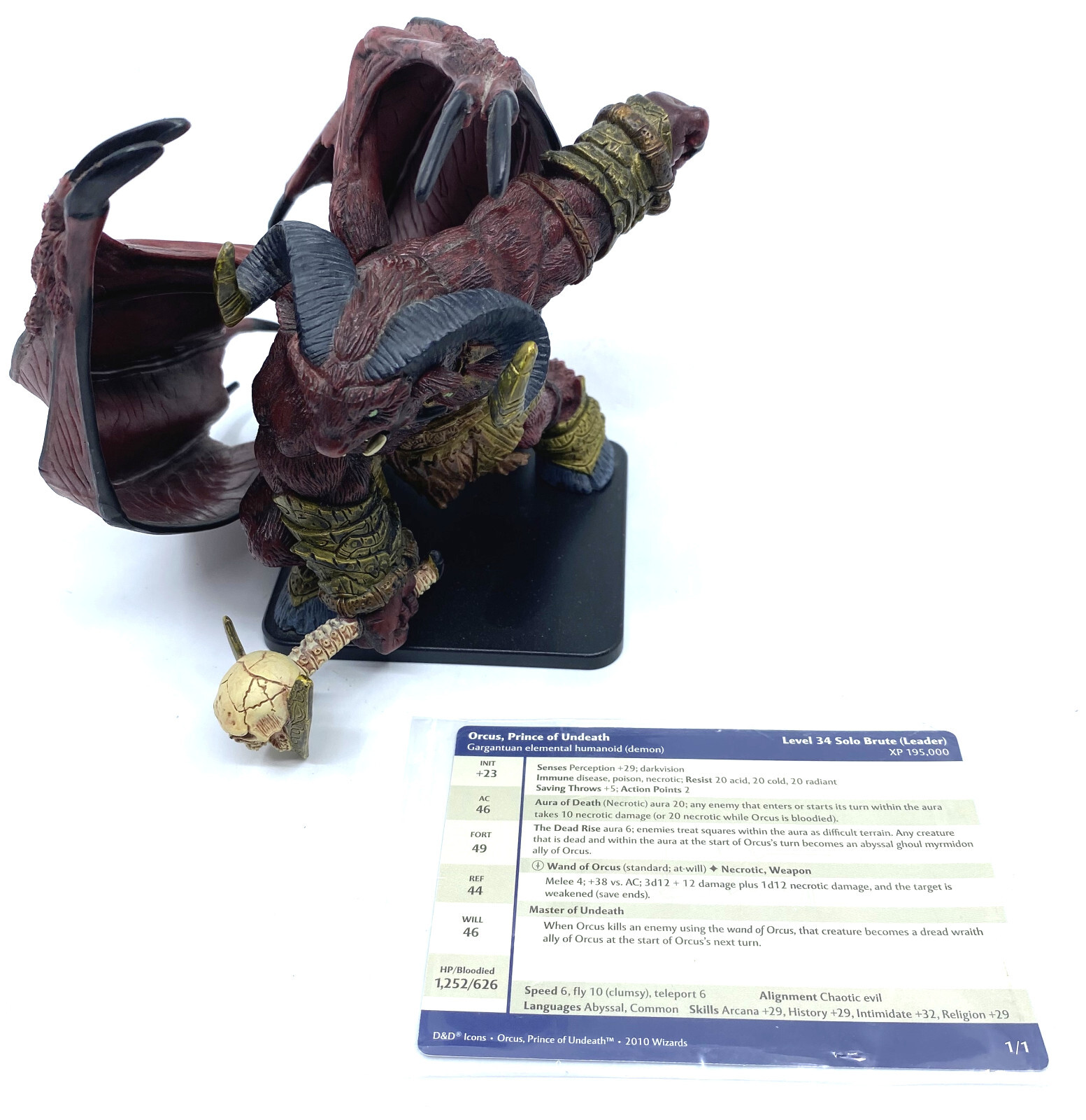 Orcus, Prince of Undeath Gargantuan Painted D&D Mini Miniature Demon ...