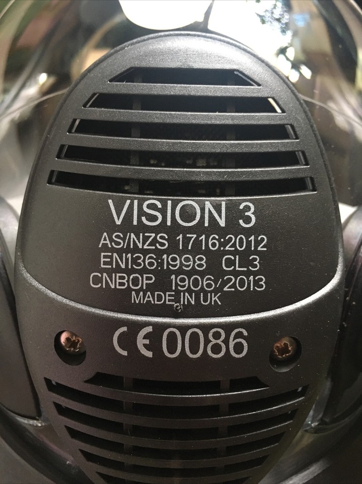 Scott Safety Vision 3 LQF Panoramic Gas Mask Respirator Size M/L EN136 ...