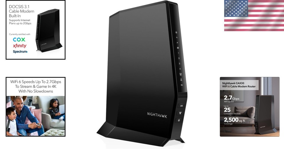 Multi-Gigabit Nighthawk Modem Router - DOCSIS 3.1 with WiFi 6 for 25 ...