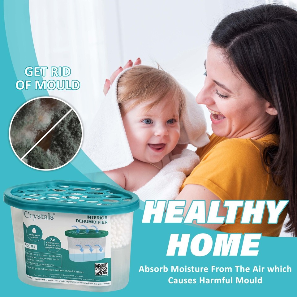 10 X Dehumidifier Interior Damp Trap Mould Moisture Mildew Remover ...