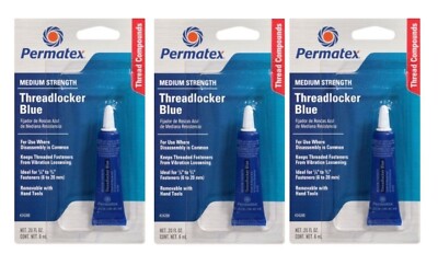 3 ~ Permatex Medium Strength Medium Strength Threadlocker Blue ...