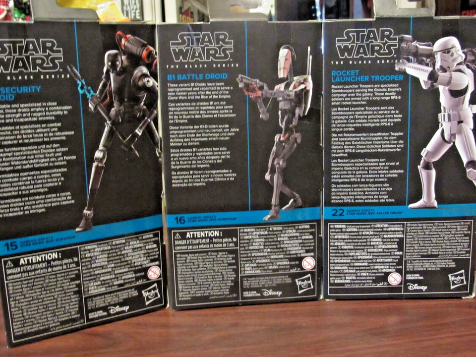 Star Wars The Black Series Rocket Launcher Trooper, KX security &B1 ...