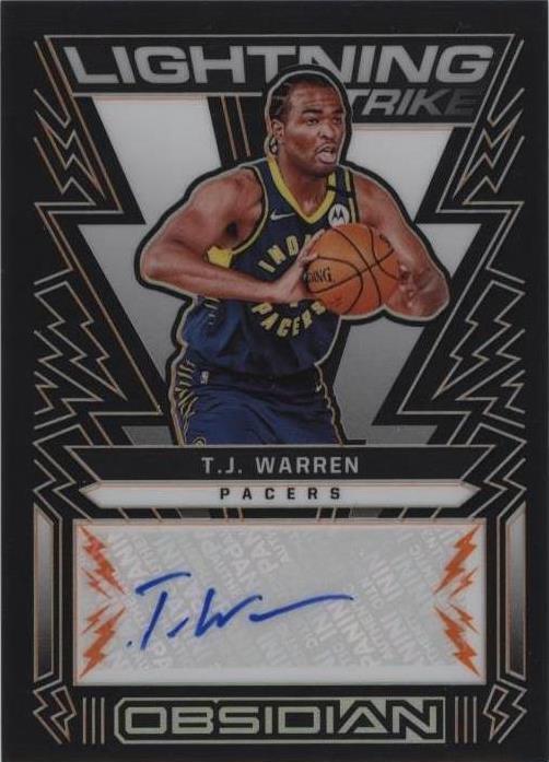 2021-22 Panini Obsidian - Lightning Strike Signatures T.J. Warren #LSS ...
