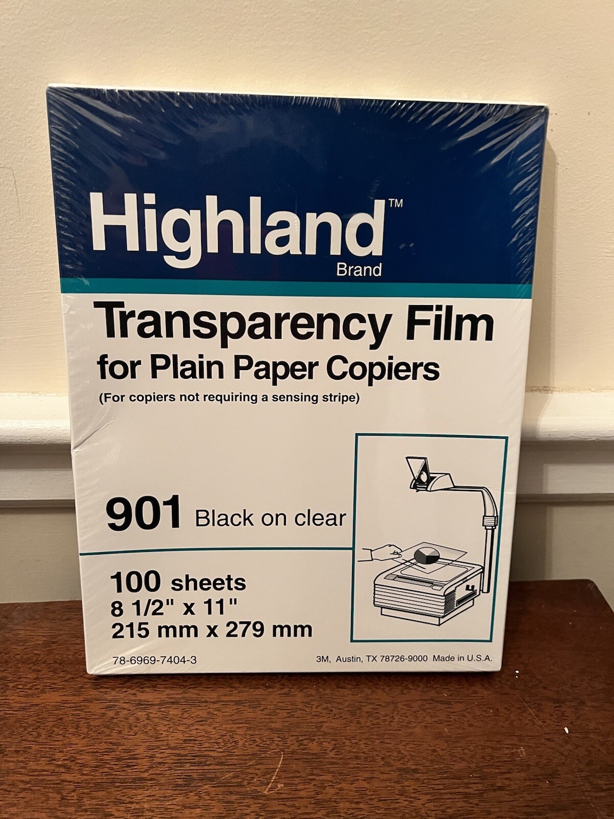 3M Highland Transparency Film For Laser Copier 901 Clear 8 1/2" x 11 ...