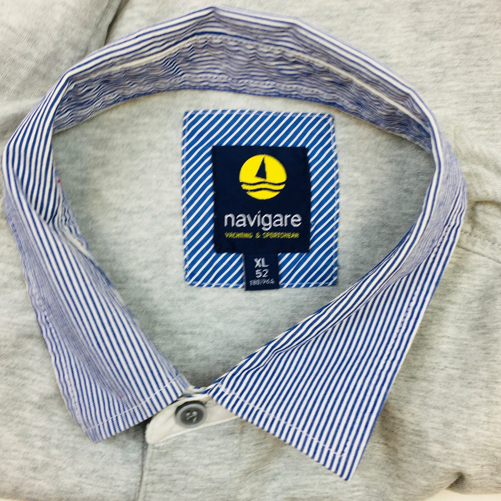 NAVIGARE Yachting Sportswear Polo Shirt XL (52) Contrasting Collar ...