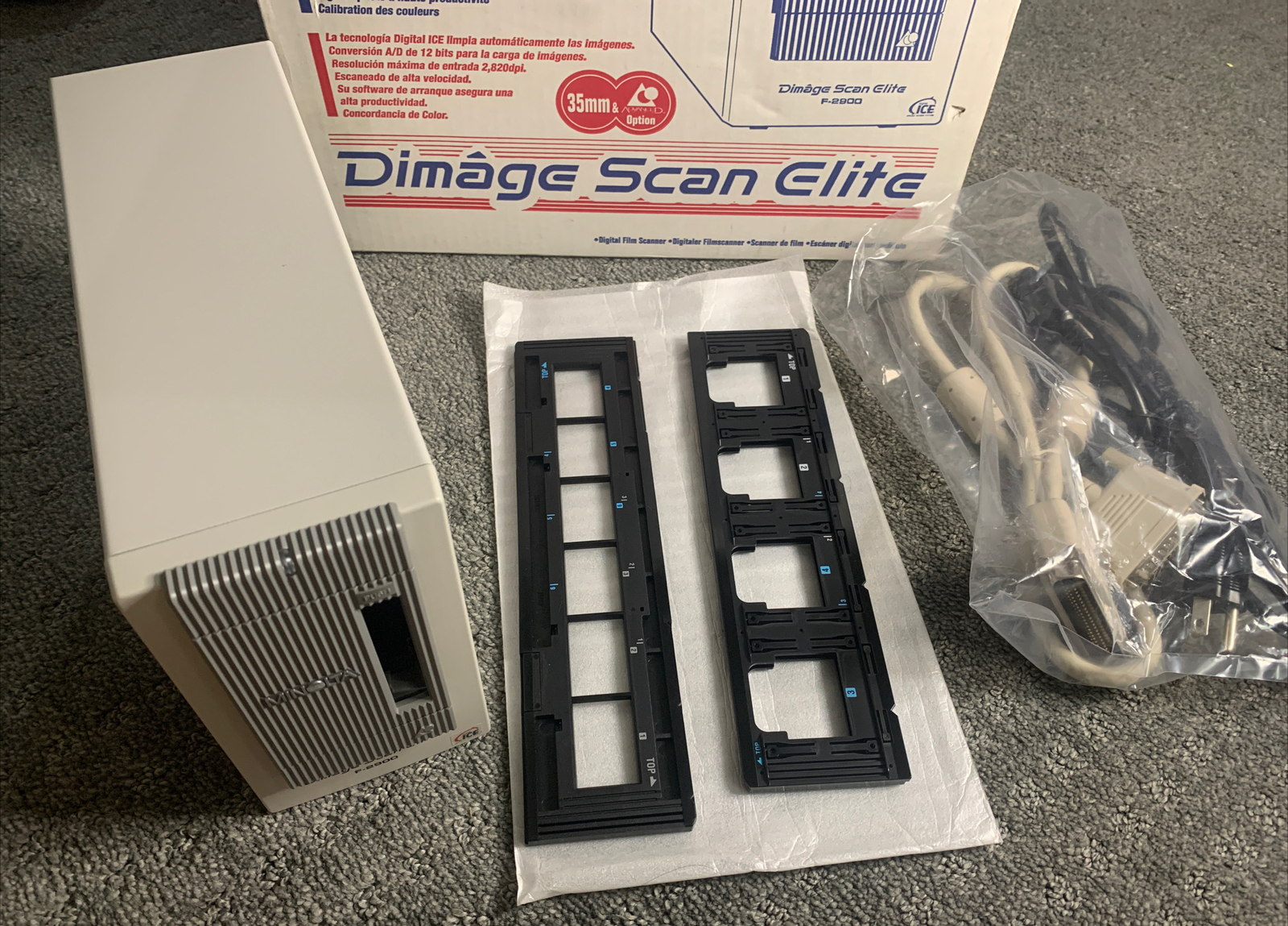 NOS Minolta Dimage Scan Elite F-2900 35mm Film Scanner SCSI for sale ...