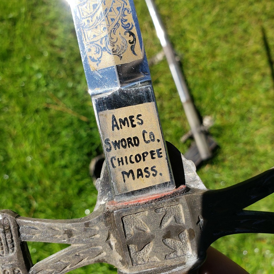 ANTIQUE Mason Templar Fraternal Sword/Scabbard by Ames Mfg. Co ...