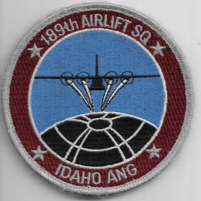 USAF PATCH 189 AIRLIFT SQUADRON USED ON VELKRO US AIR FORCE SQUADRON ...