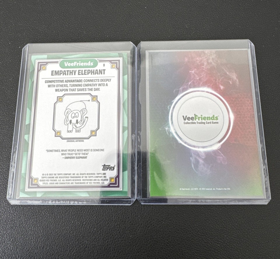 Empathy Elephant Core Card Set - 2025 Topps Chrome + 2022 Veefriends ...