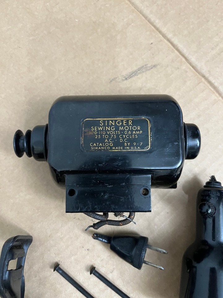 Vintage Singer Sewing Machine Motor, Light for parts | eBay