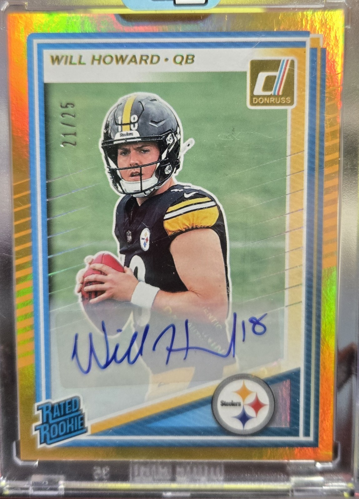 Will Howard 2025 Donruss #309 Rated Rookie Autographs - Gold /25 Price ...