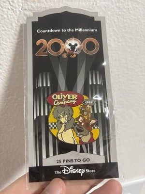 Disney pin Countdown to the Millennium Series Oliver & Company Dodger ...