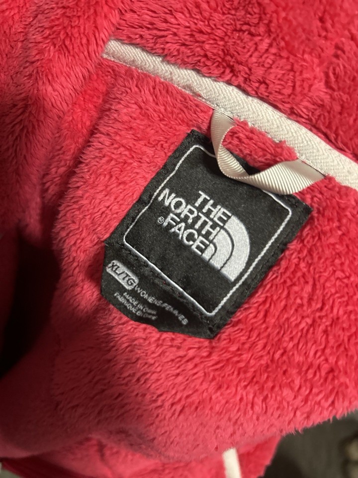 The North Face Womens’ XL Red Fleece Hooded Full Zip Jacket Polyester ...