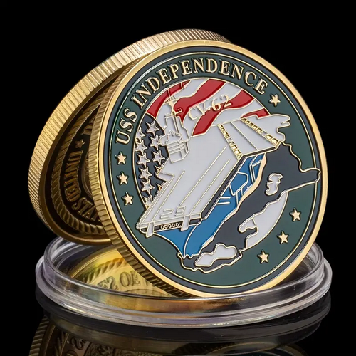 Navy USS Independence CV-62 Challenge Coin Collectable Military Ship 1 ...