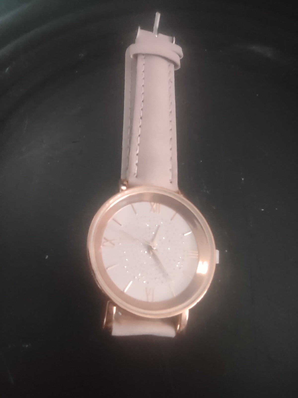 Rose Gold Women's Watch Pink Leather Band Pink Face | eBay