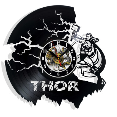 Thor Vinyl Wall Clock Gift Birthday Holiday Art Home Room Decor Design ...