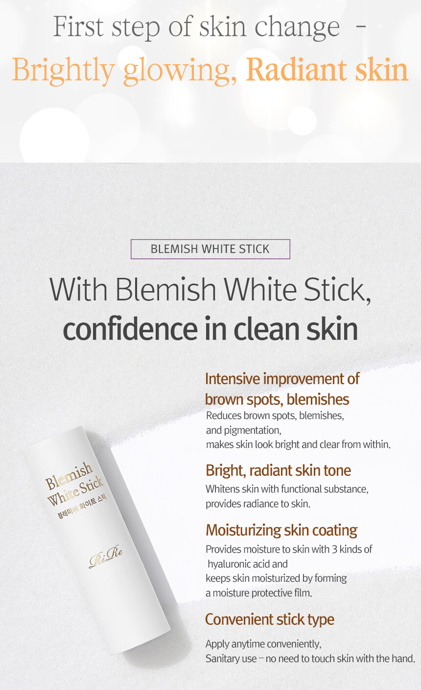 RiRe Blemish Care Whitening Stick 12g Dark Spot Care Blemish Remover ...