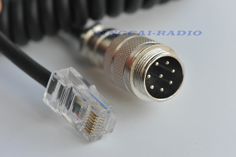 Yaesu 8-Pin Round to Yaesu 8-Pin Modular Microphone Mic Plug Adapter ...