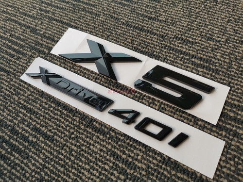 Gloss Black Style For BMW X5 XDrive 40i Badge Rear Trunk Tailgate ...