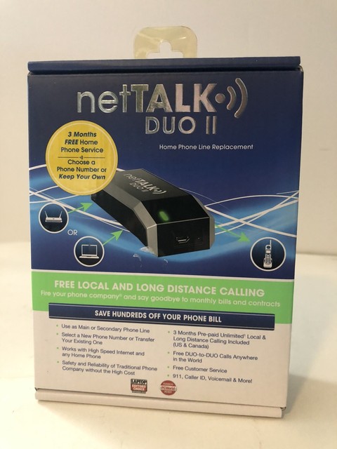netTALK Duo 2 WiFi VoIP Home Phone Device With 3 Month Activation for ...