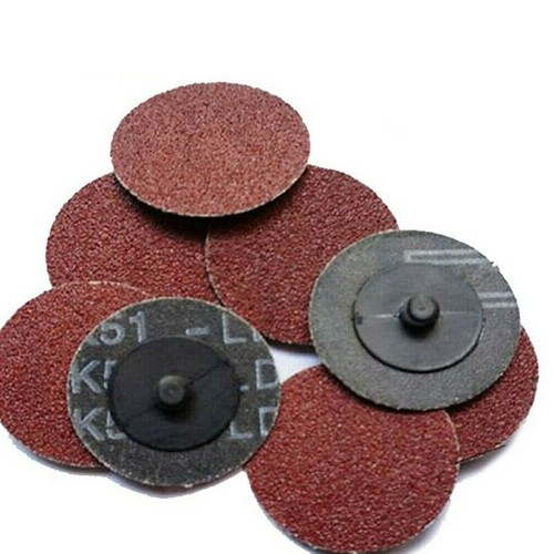 50Pcs 2Inch 36 Grit Roloc Type R Roll Lock Disc Pads Sanding Abrasive ...