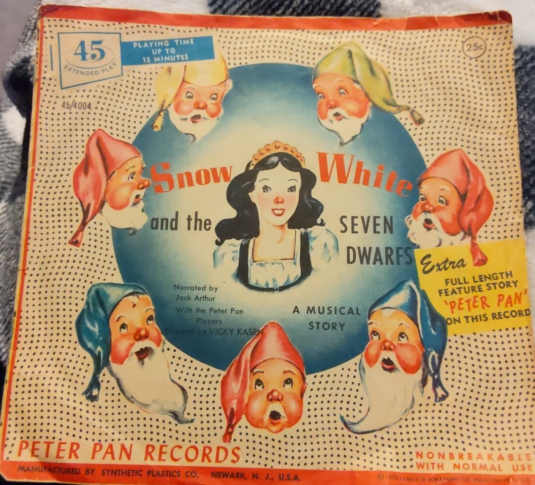 Vintage 78 Record SLEEVE ONLY 1950’s Peter Pan Records Snow White Peter ...