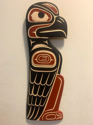 West Coast First Nations Art Cedar Plaque V. Bird Eagle #70845 | eBay