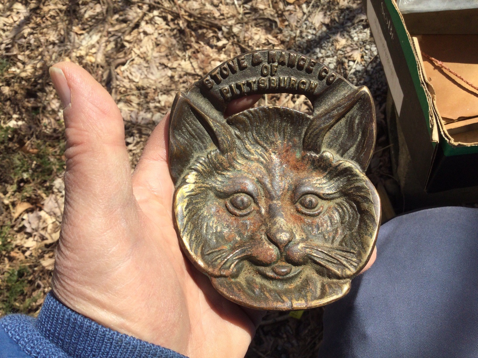 Rare Advertising Antique Metal Cat Face Dish Stove & Range Co. Of ...