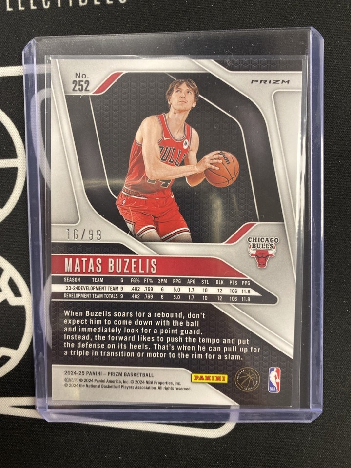 2024-25 Panini Prizm Matas Buzelis Blue Pulsar Rookie /99 | eBay