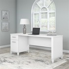 Somerset 72W Office Desk with Drawers in White - Engineered Wood | eBay