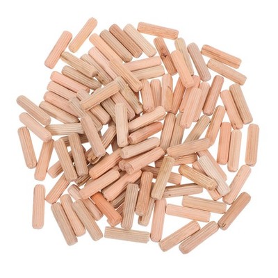 100 Pcs Straight Grain Wooden Dowels M8x30mm For Furniture Assembly ...